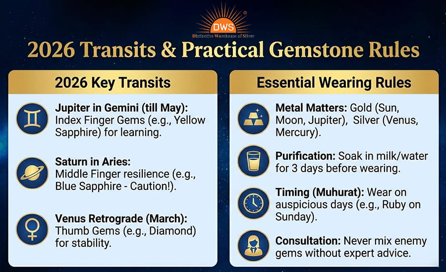 Which Gemstone on Which Finger: Vedic & Western Guide 2026